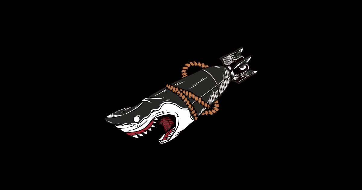 Shark Missile - Shark Lover - Sticker | TeePublic