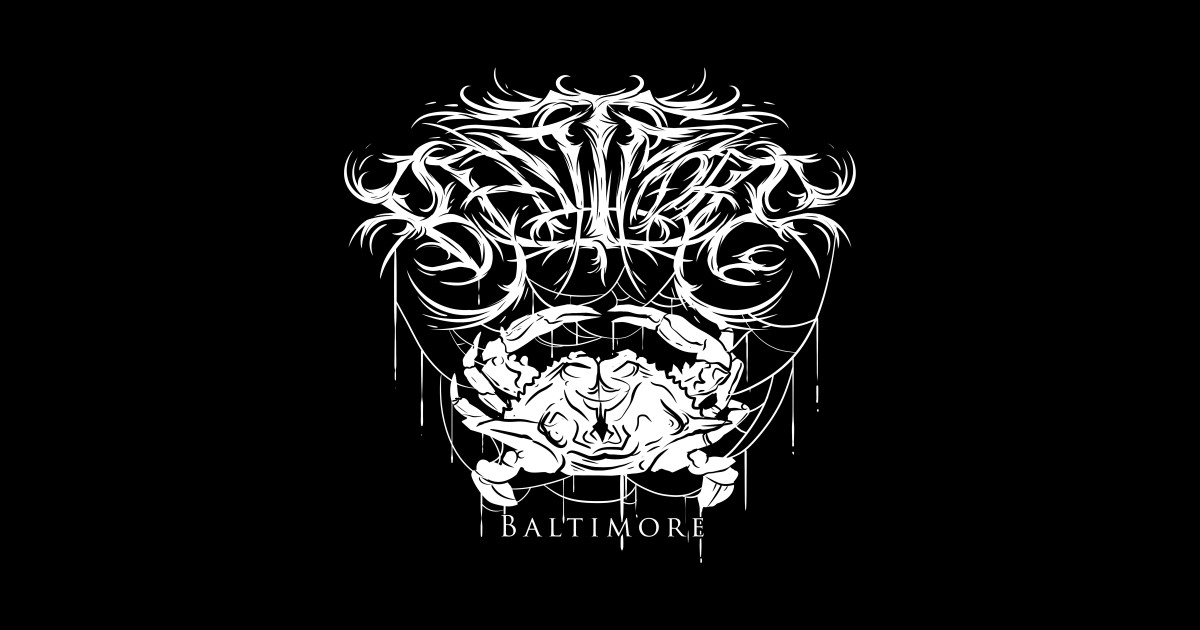 Heavy Metal Baltimore Blue Crab Goth Art - Heavy Metal Baltimore ...