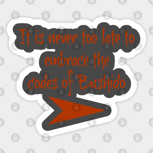 Codes of Bushido - Graphic Teeshirt - Sticker | TeePublic