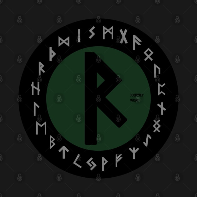 Green Raidho Elder Futhark | Viking Rune Symbol - Viking Symbols - T ...