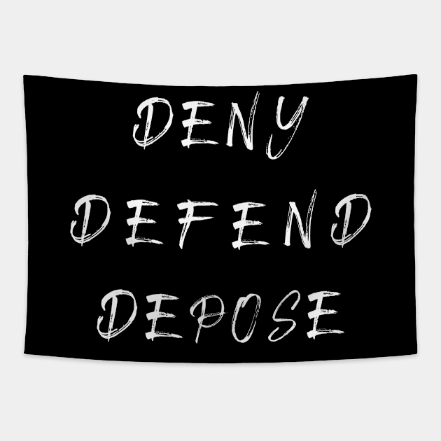 Liugi Mangione - Deny Defend Depose - Luigi - Tapestry | TeePublic