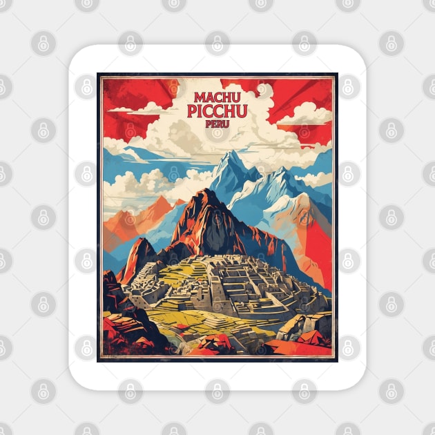 Peru Machu Picchu Tourism Vintage Poster - Peru - Magnet | TeePublic