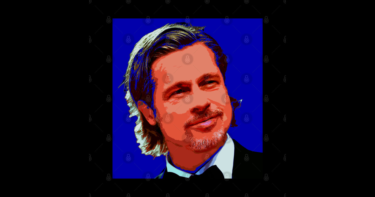 brad pitt - Brad Pitt - Sticker | TeePublic