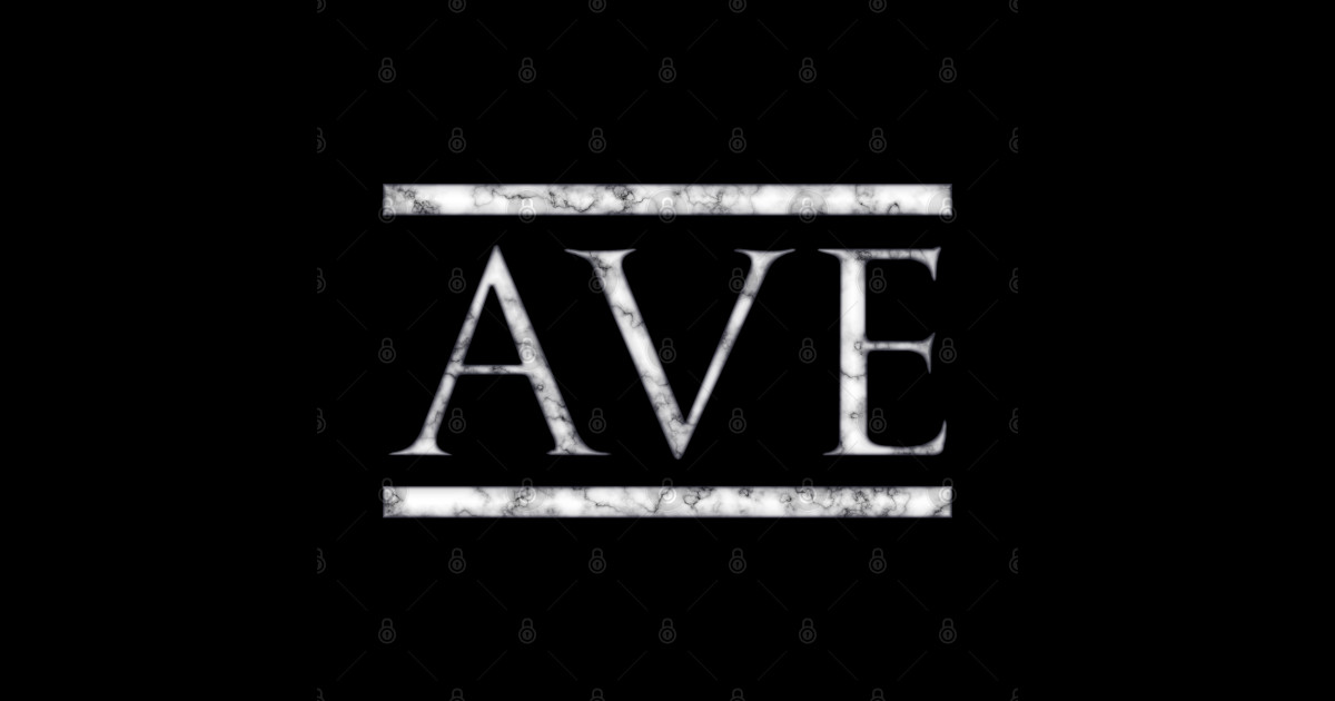 Ave, Roman Latin Greeting and Farewell in Marble - Ave - Sticker ...