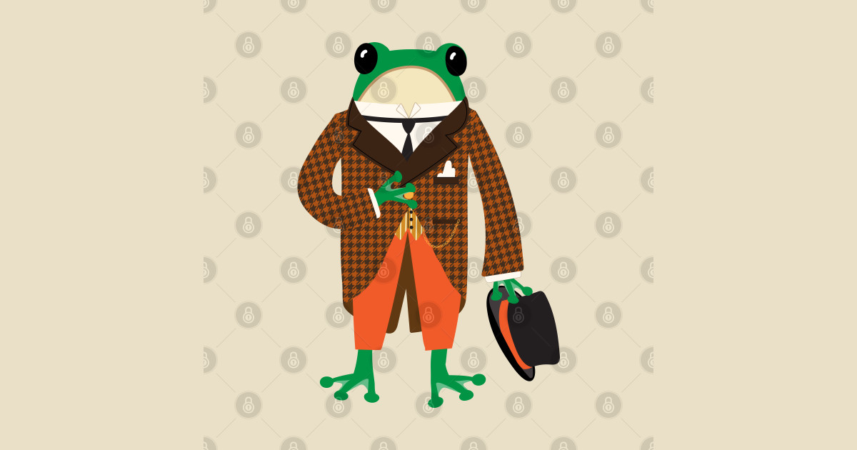 Dapper frog in a houndstooth suit - Cute Frog - T-Shirt | TeePublic