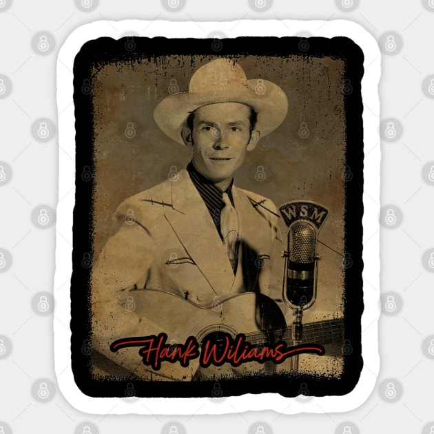80s Classic Hank Williams - Hank Williams - Sticker | TeePublic