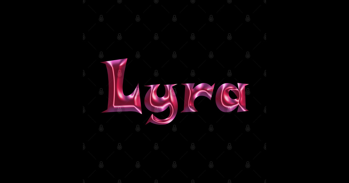 Lyra Name Design – Satin Pink Glossy Font, Cute Shiny Lettering ...