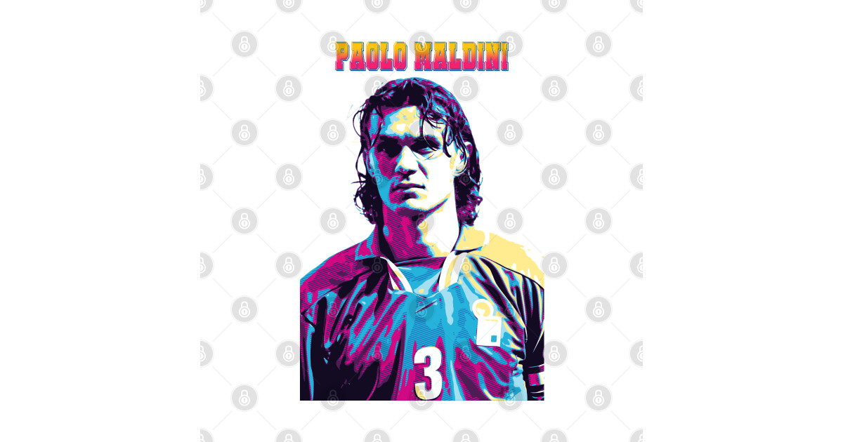 Paolo Maldini Style Retro - Paolo Maldini - T-Shirt | TeePublic