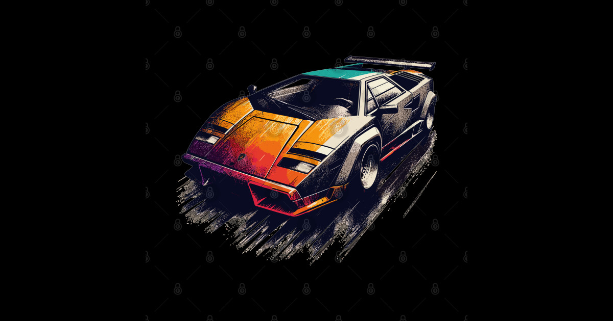 Lamborghini Countach - Countach - Sticker | TeePublic