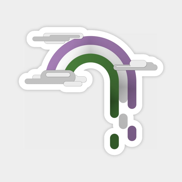Genderqueer Pride Flag Minimalist Drip Rainbow Design - Genderqueer ...
