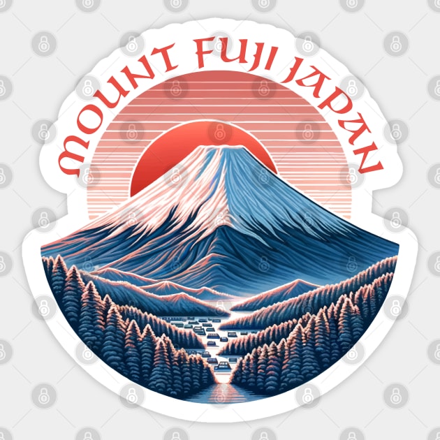 Mount Fuji Japan - Mount Fuji - Sticker | TeePublic