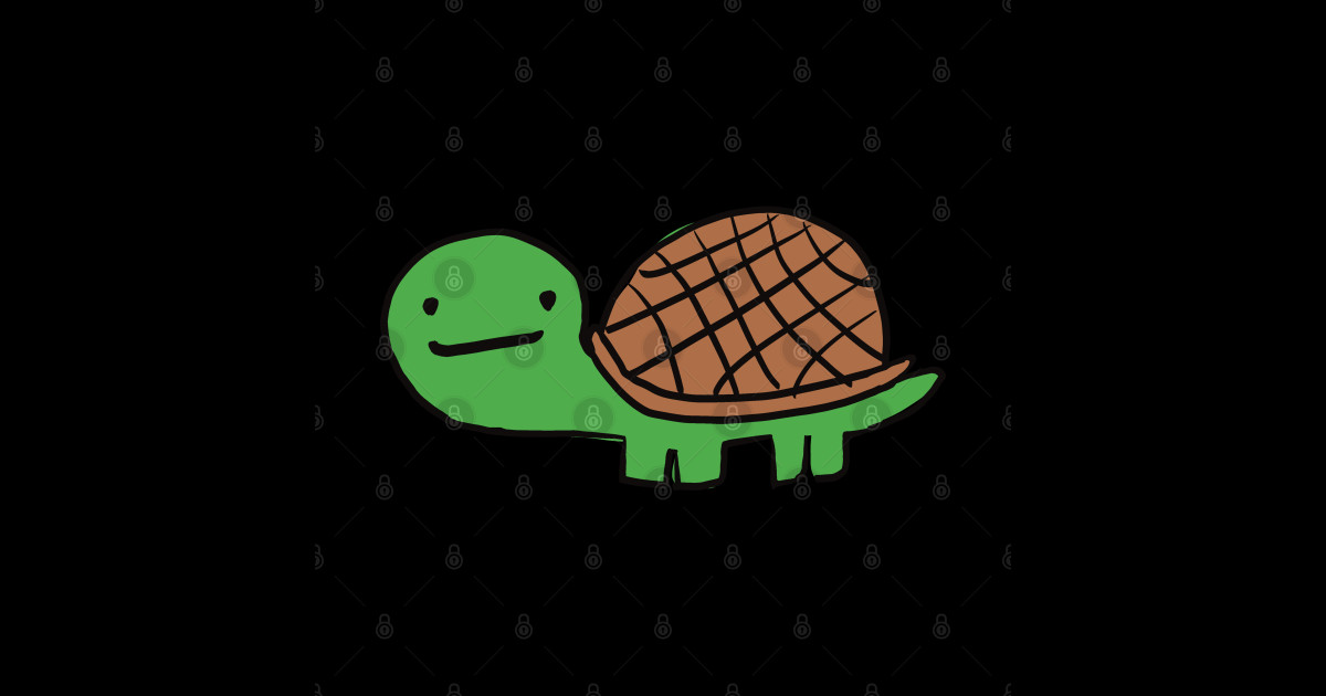 Smiling Meh Turtle - Smiling Turtle - Sticker | TeePublic