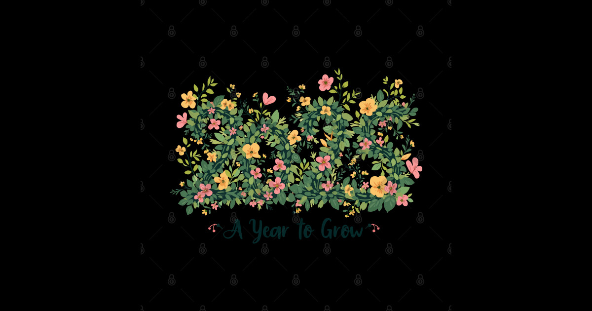The best New Year 2025 Design ; A year to grow - New Year - Sticker ...