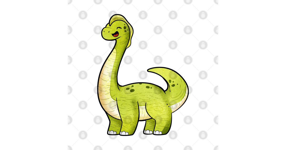 Kawaii Brachiosaurus - Kawaii Brachiosaurus - T-Shirt | TeePublic