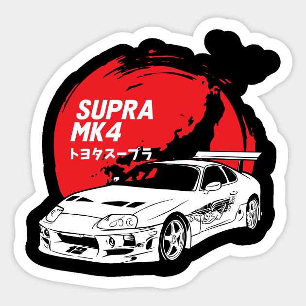 Supra Mk4 jdm cars - Supra Mk4 - Sticker | TeePublic