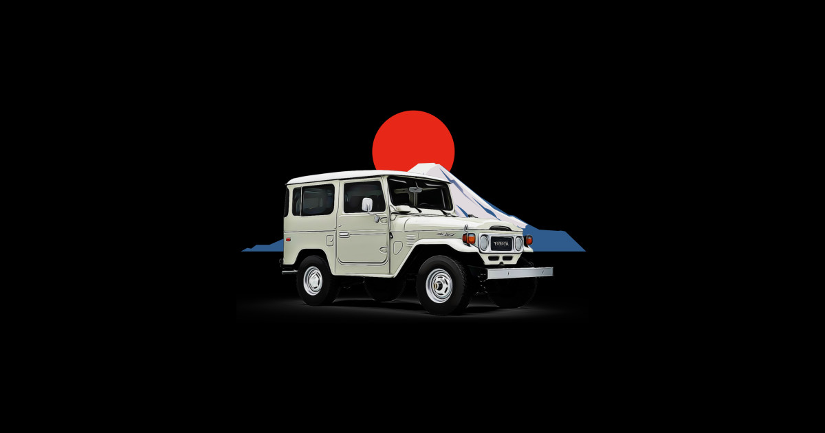 FJ40 Landcruiser Fuji JDM Japan Print - Classic - Sticker | TeePublic
