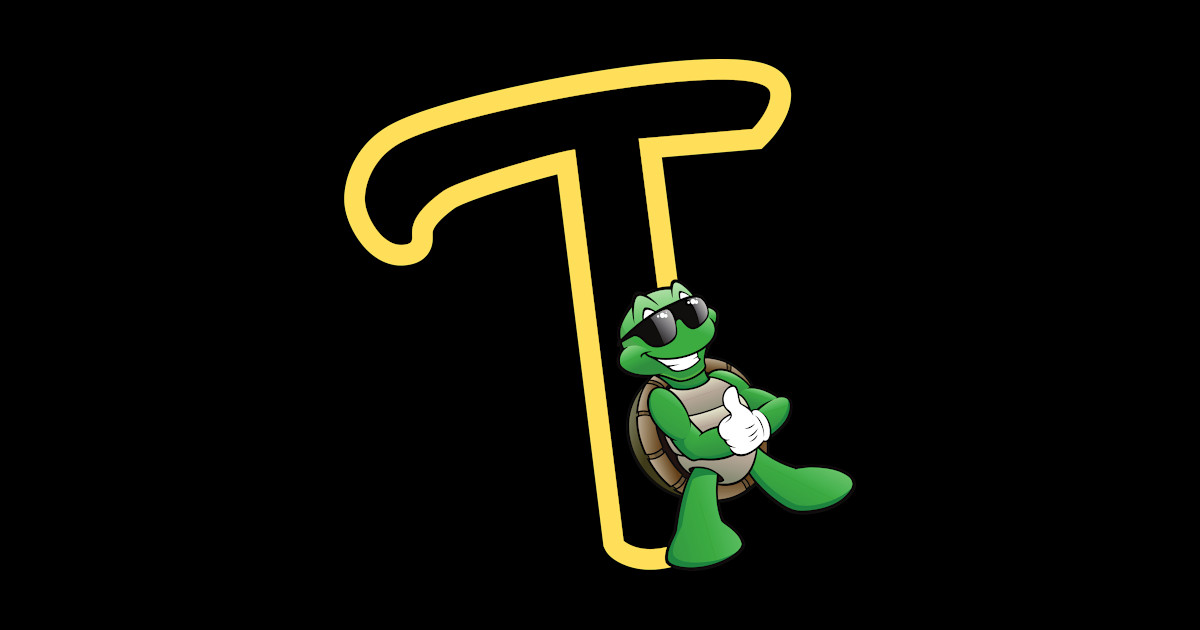 Alphabet, letters, animals, learning T, turtle in a sunny mood ...