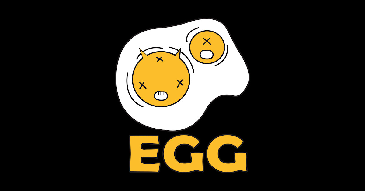 Double yolk egg monster - Egg - Sticker | TeePublic