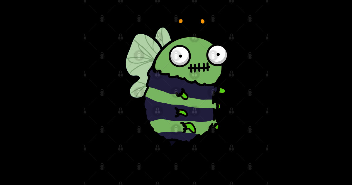 Zom-bee Cute Halloween Zombie Bee Pun - Zombie Pun - T-Shirt | TeePublic