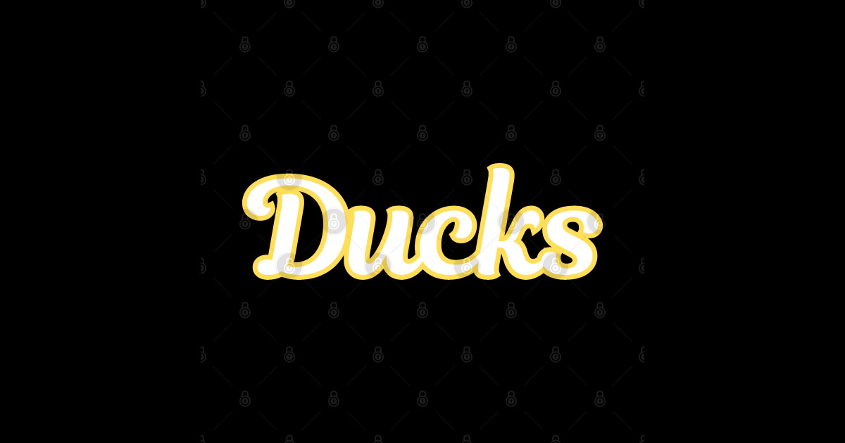 Ducks Script - Oregon - Sticker | TeePublic