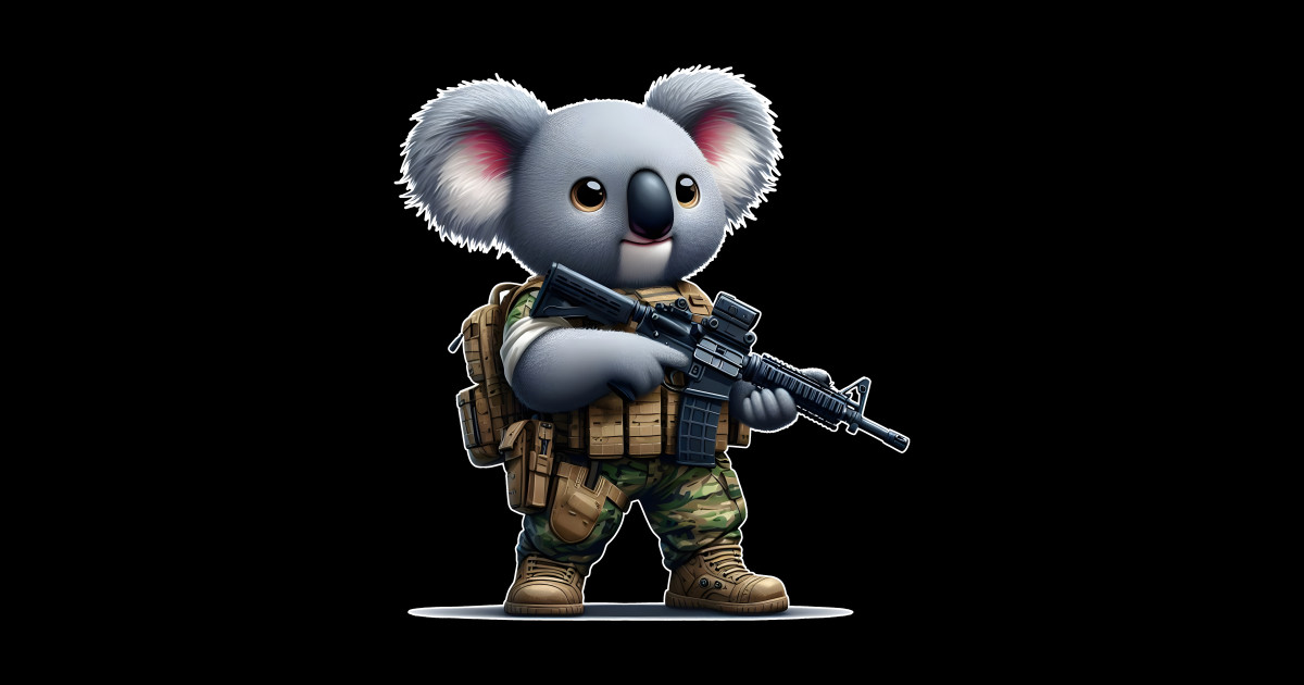 Tactical Koala - Koala - Sticker | TeePublic