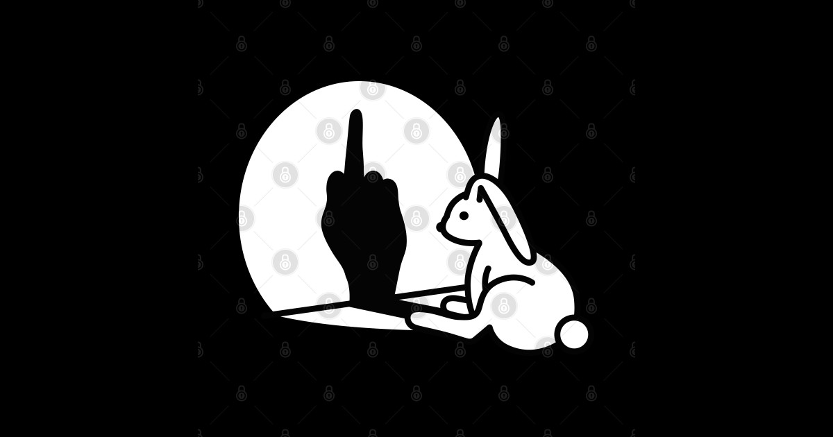 Funny rabbit shadow hand middle finger fuck off - Shadow Rabbit ...