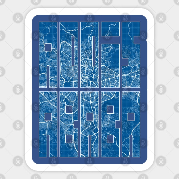 Addis Ababa, Ethiopia City Map Typography - Blueprint - Addis Ababa ...