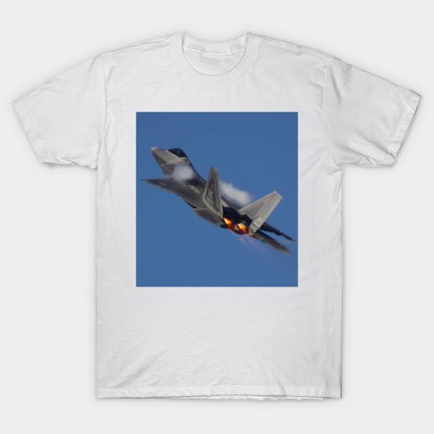 F-22 Raptor Afterburner Climb and Vapor - F 22 Raptor - T-Shirt | TeePublic