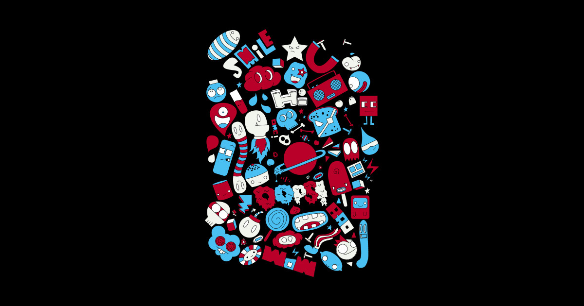 Doodles Explosion - Doodles - Sticker | TeePublic