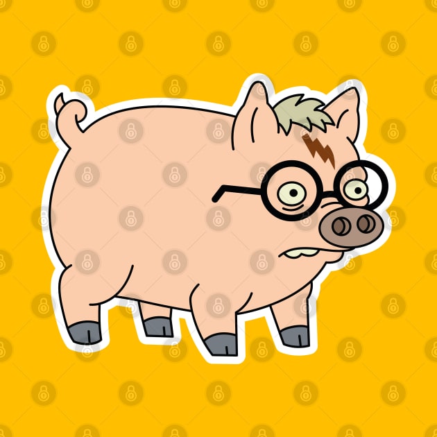 Harry Plopper - Pig - Pin | TeePublic