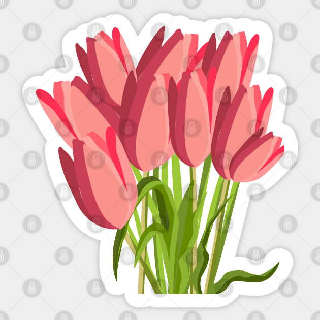 Tulips 3 - Tulips - Sticker | TeePublic