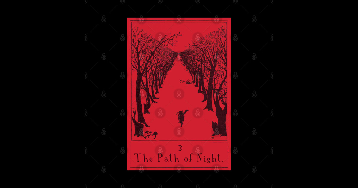 The Path of Night - Cat - Sticker | TeePublic