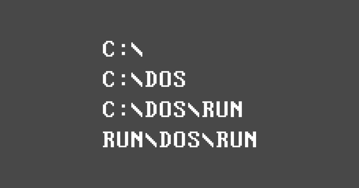 C DOS RUN White Ink - Ms Dos - T-Shirt | TeePublic