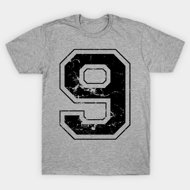 Number 9 Nine Black Jersey Sports Athletic Player - Jersey Number 9 - T ...