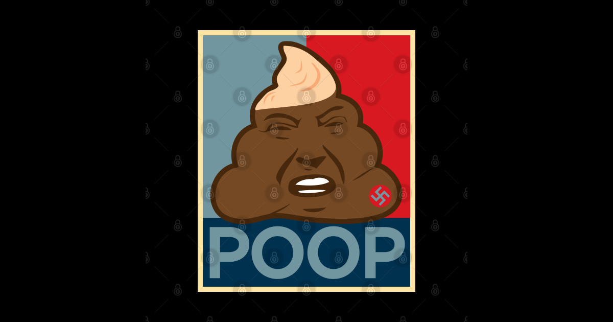 Donald Trump | POOP | Pop Art - Donald Trump Poop - Sticker | TeePublic