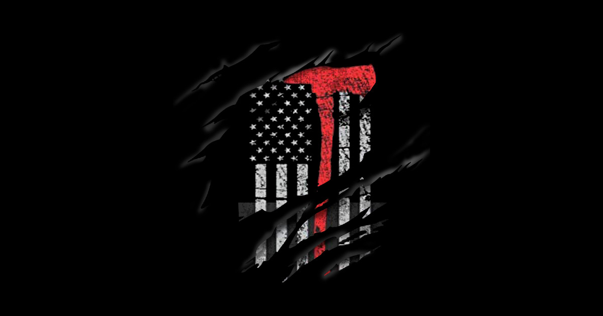 Red Line Flag Rip - Red Line Flag - Sticker | TeePublic