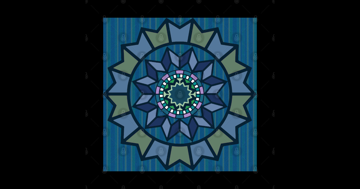 Medallion Blue - Medallion - Sticker | TeePublic