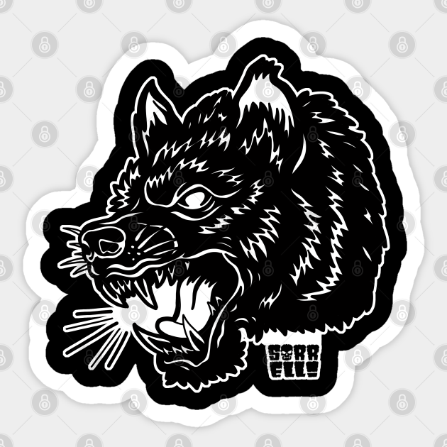 Black Wolf - Wolf - Sticker | TeePublic