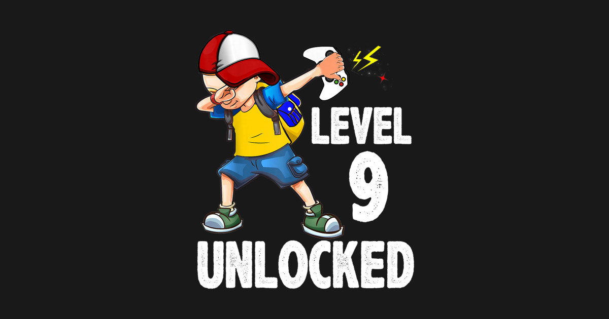 Video Gamer Dabbing Controller 9th Birthday Party - 9th Birthday Gift ...