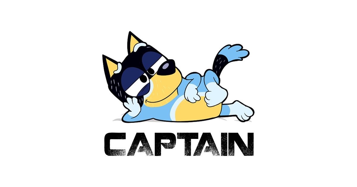 So Relaxing Captain Bluey Vintage Cartoon - Bluey - T-Shirt | TeePublic