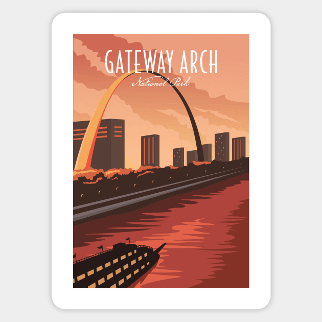 Gateway Arch National Park - Gateway Arch National Park - Sticker ...