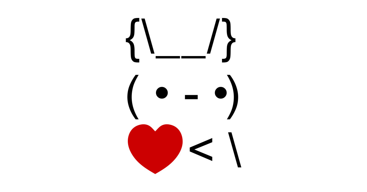 ASCII Text Art Bunny Rabbit Take Heart Back - Dating - T-Shirt | TeePublic