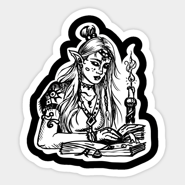 Elven Sage - Fantasy Sage - Sticker | TeePublic