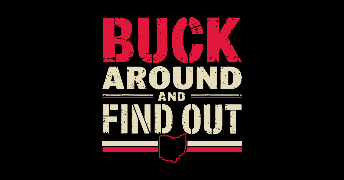 Buck Around And Find Out Funny Ohio Map - Ohio Map - Posters and Art ...