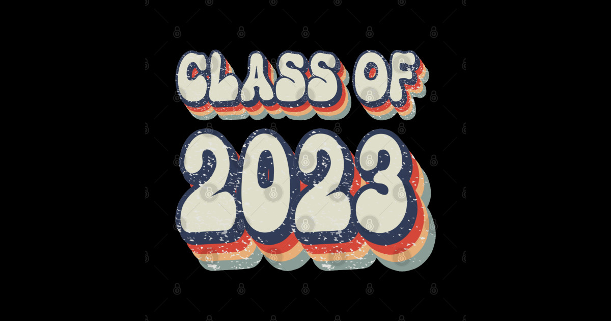 Class of 2023 Graduate Vintage Style Font - Class Of 2023 - Sticker ...