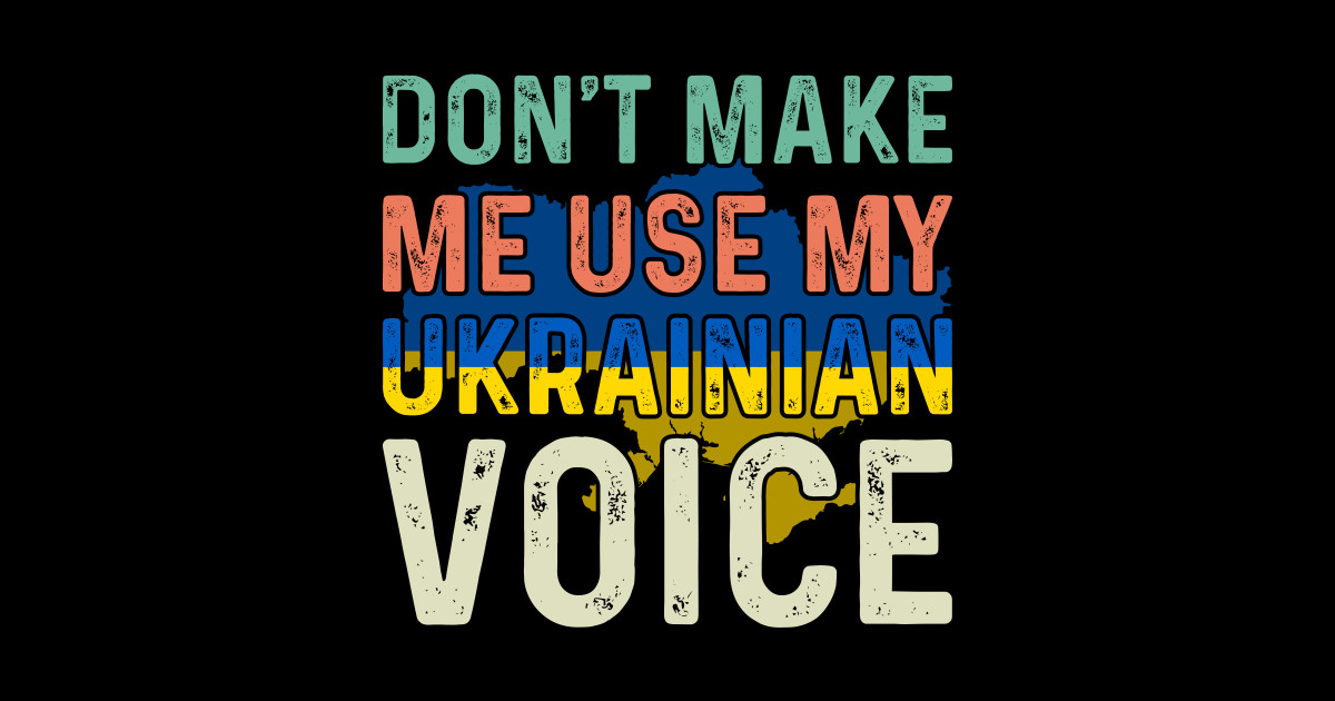 Ukrainian Voice Funny Ukrainian Retro vintage - Ukrainian - Sticker ...