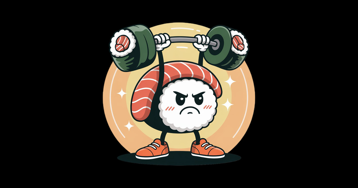 Bodybuilder Sushi Lifting Weights Gift - Bodybuilder Sushi Lifting ...