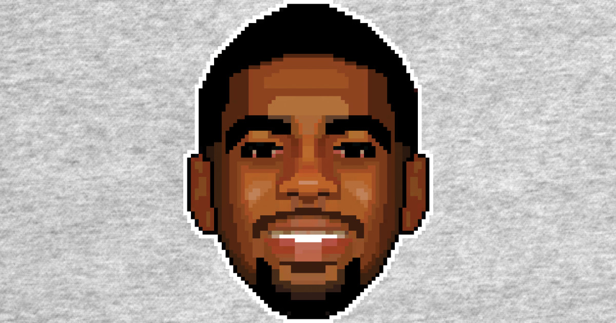 Kyrie Irving Pixel Art Portrait Drawing - Kyrie Irving Pixel Art - T ...