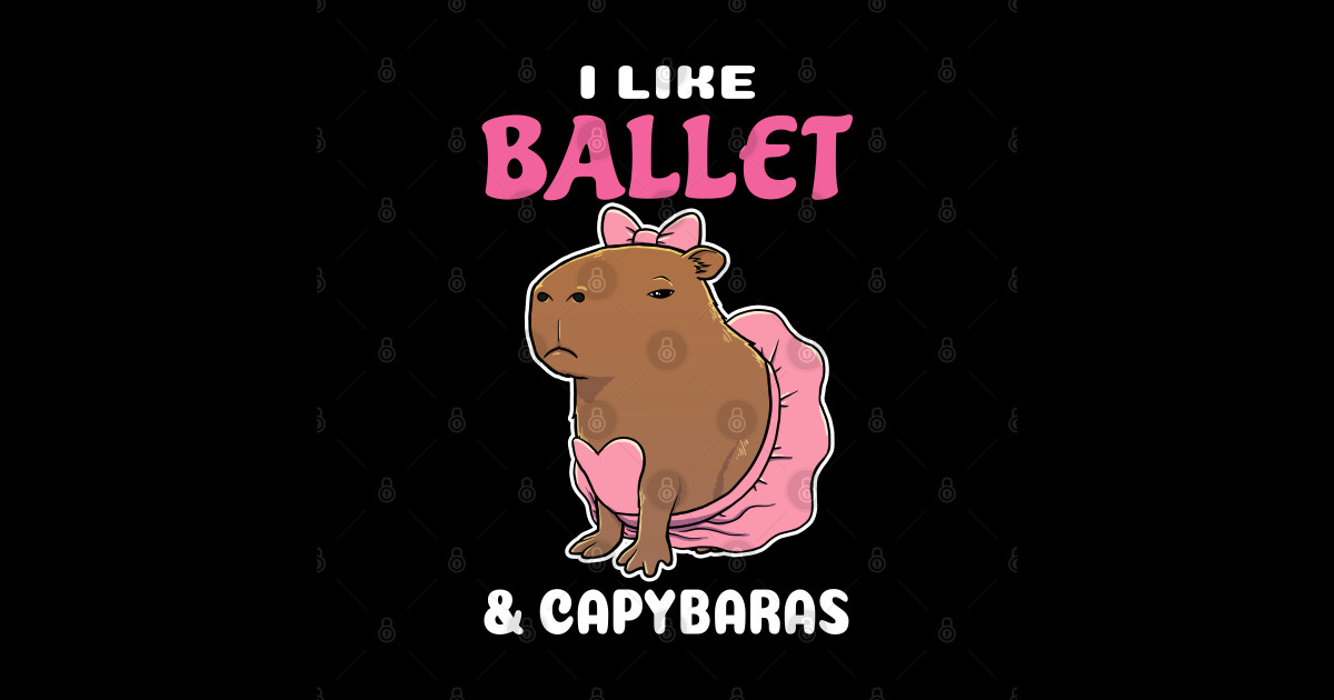 I Like Ballet and Capybaras Cartoon - Ballet Dancing - Posters and Art ...