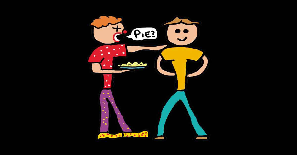 Custard Pie In The Face - Custard Pie - Sticker | TeePublic